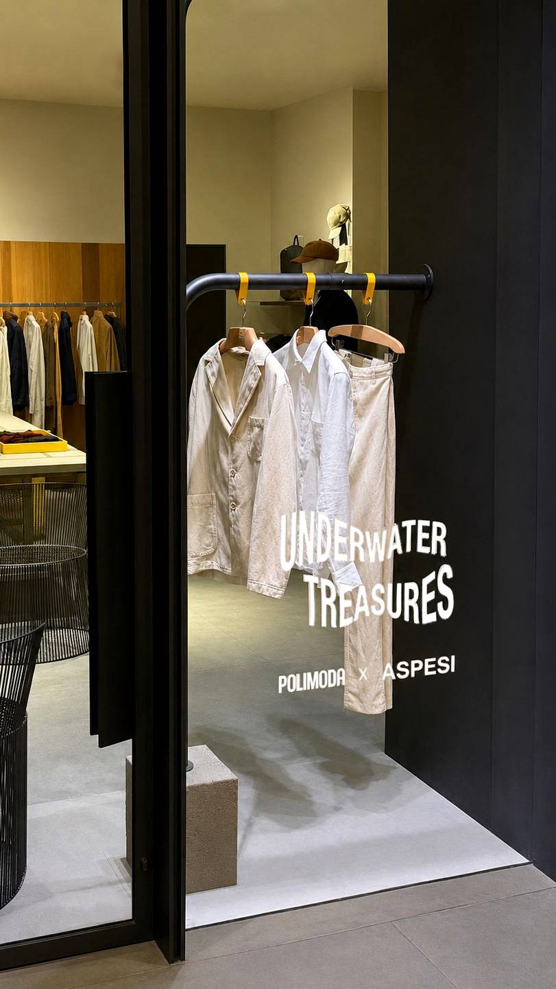Polimoda students create visual merchandising for Aspesi's Florence store