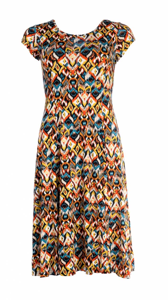 Evy Long SS Yellow Aztec TRICOT | NED Dutch Fashion Design