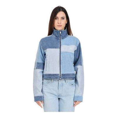 Blauwe Denim Jack met Patchwork Details Adidas Originals | Adidas