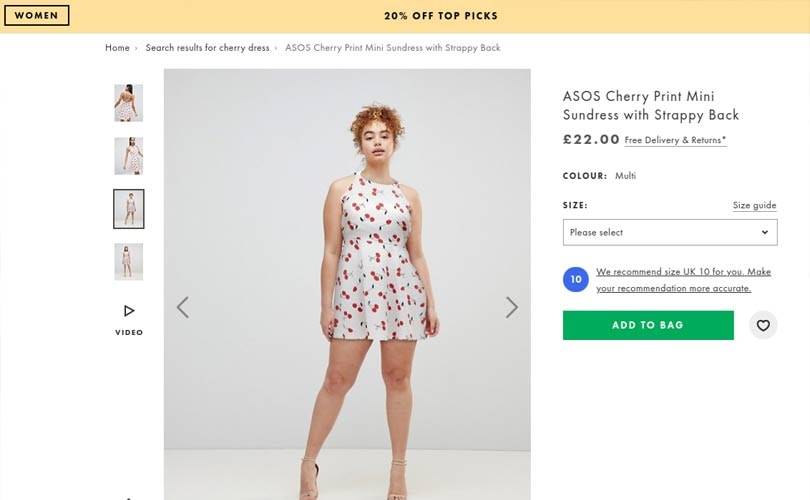 Asos embraces body diversity by using a broad range of models