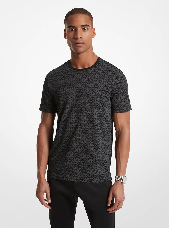 MK Signature Logo Print Cotton T-Shirt | Michael Kors