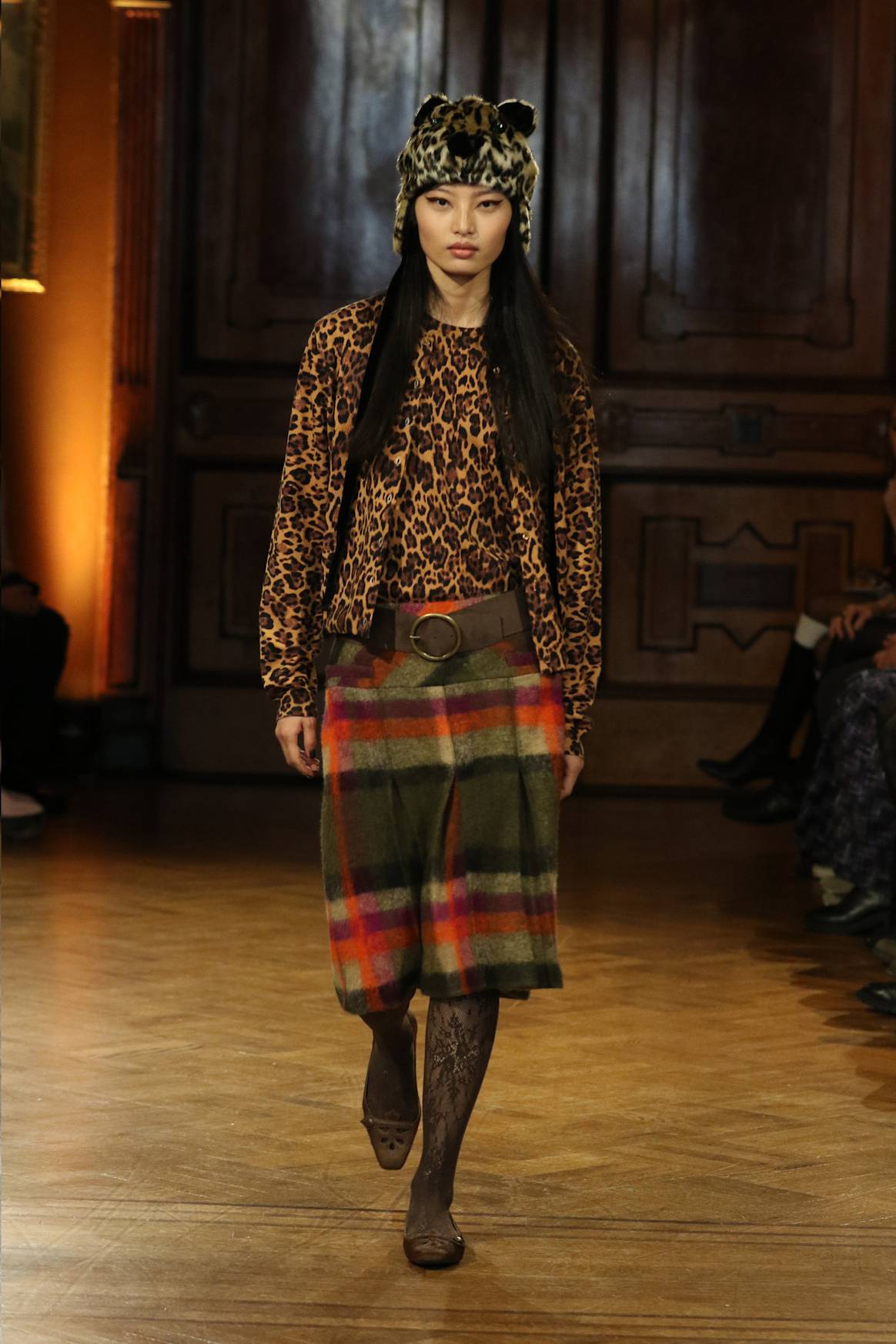 NYFW FW26 Prints & patterns: mixed plaids, animal prints and dark florals