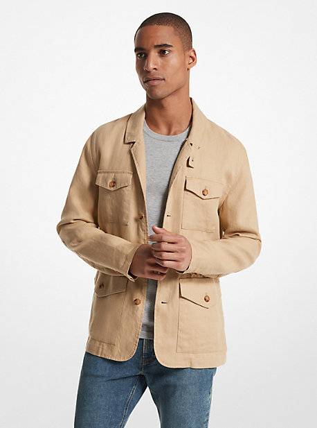 MK Linen Field Jacket | Michael Kors