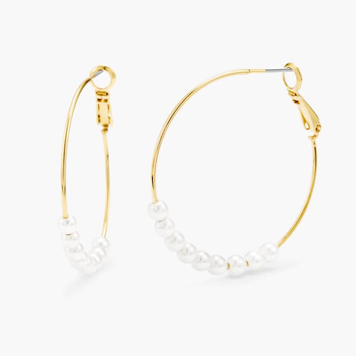 Taylor Pearl Hoops | Brook & York