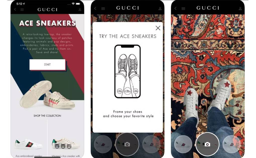 Gucci introduces AR technology for its Ace sneakers