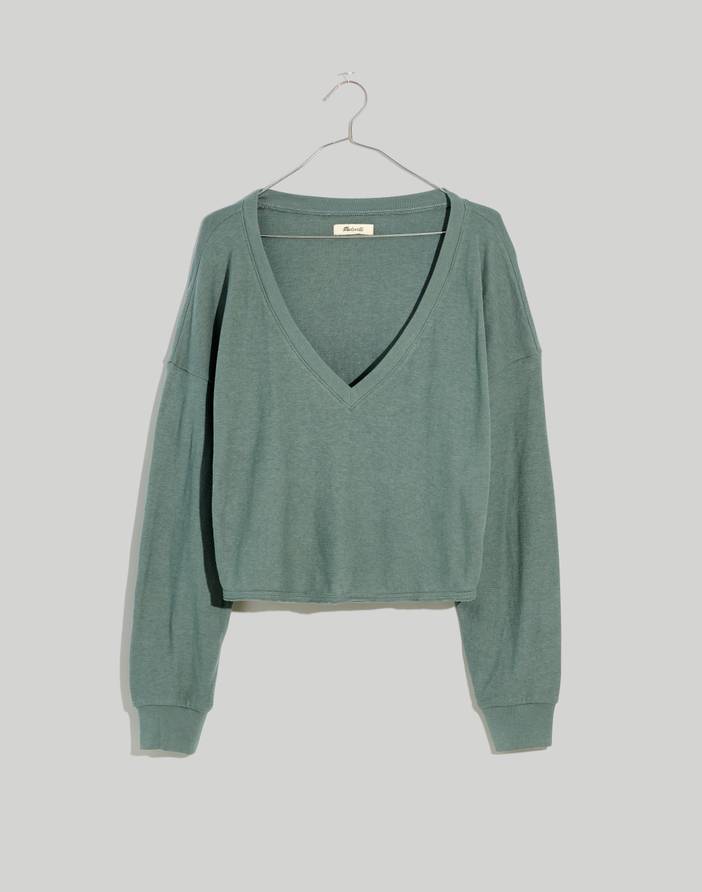 Double-Face V-Neck Long-Sleeve Tee | Madewell
